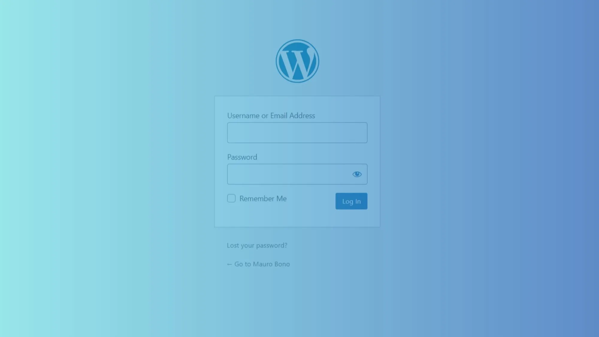 How To Edit WordPress Login Page Mauro Bono WP Expert